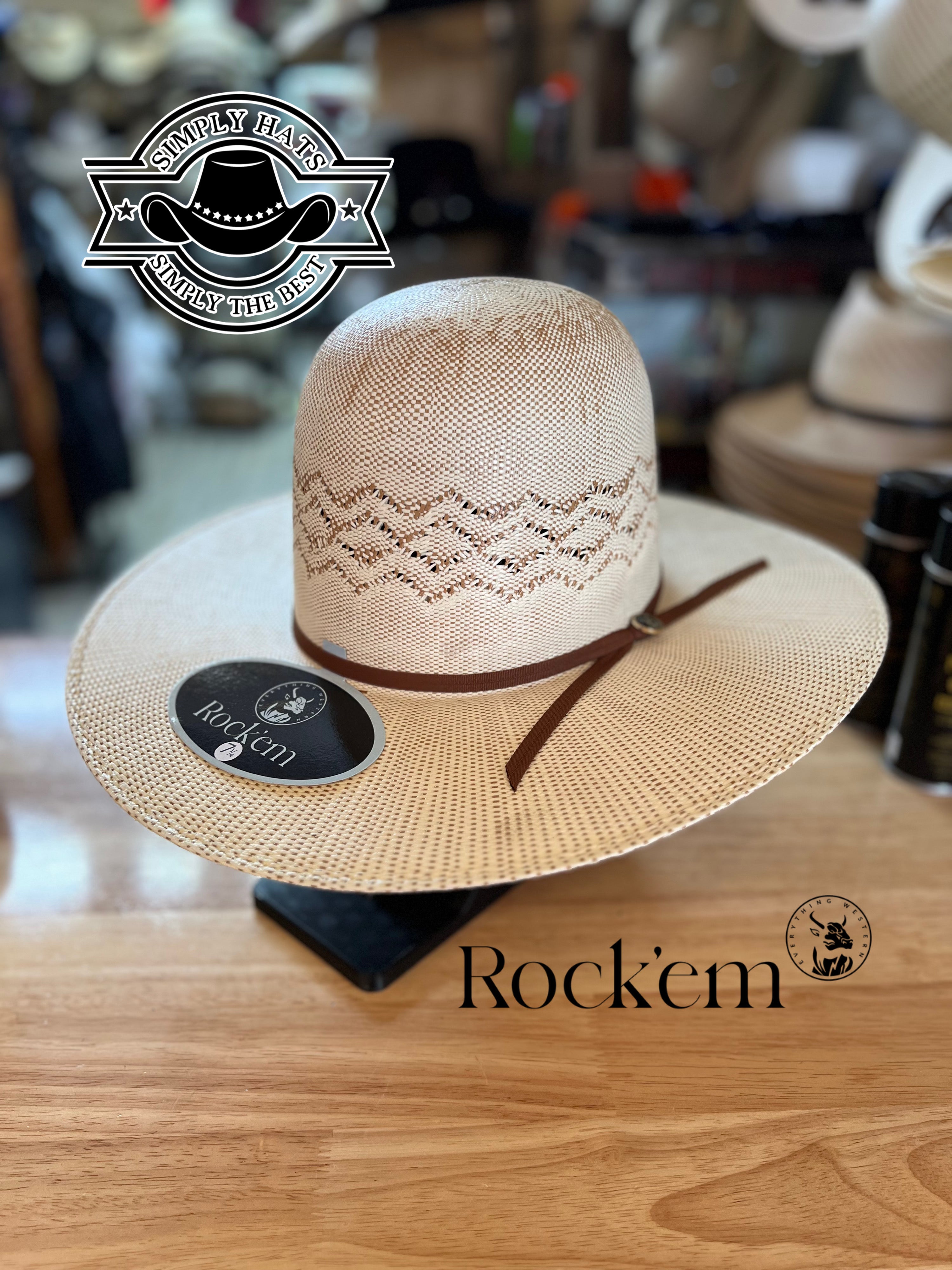 "Alpine" Open Crown - Ivory/Light Brown | Simply Hats