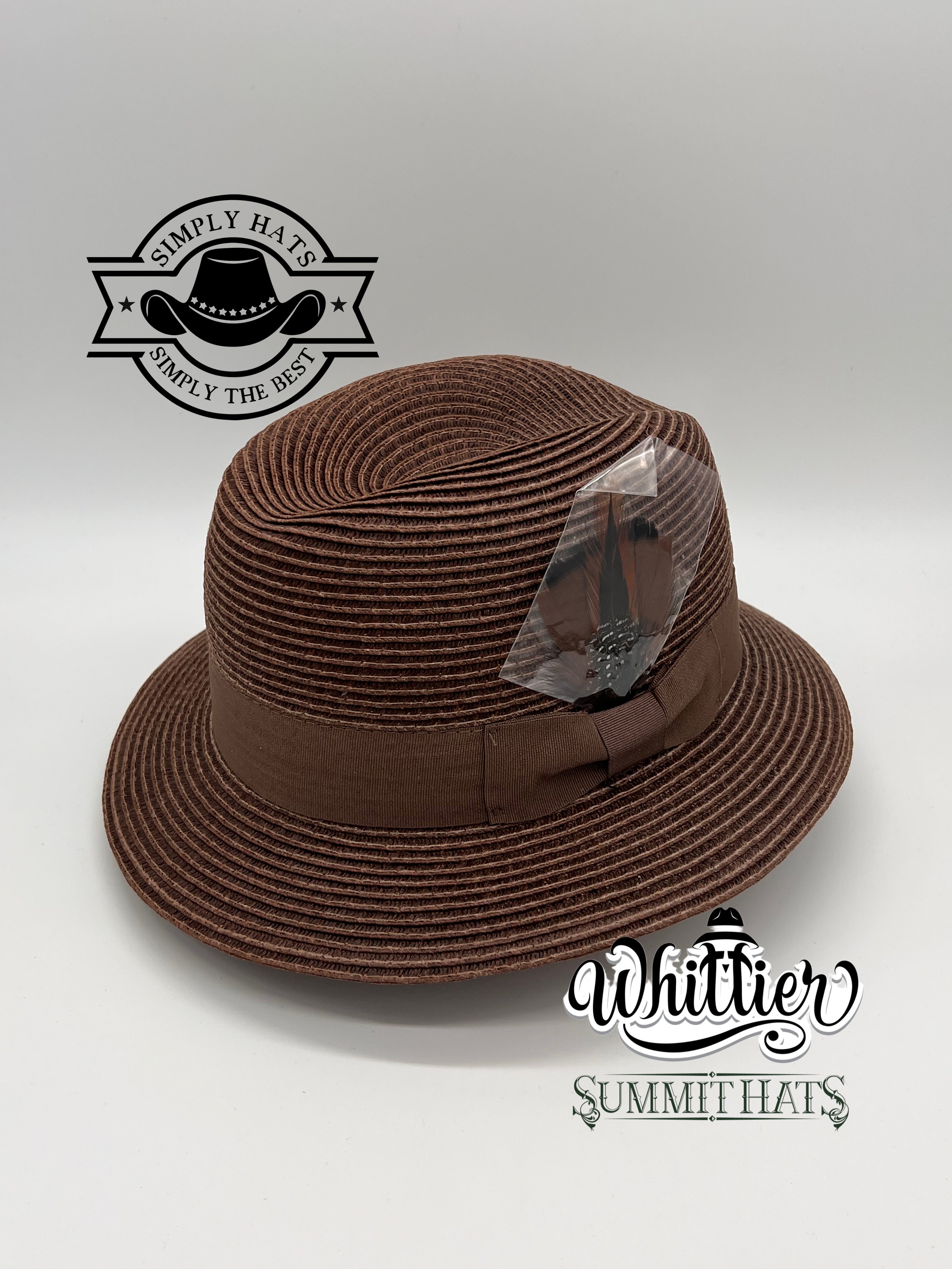 Whittier Faux Milan Lowrider - Chocolate | Simply Hats