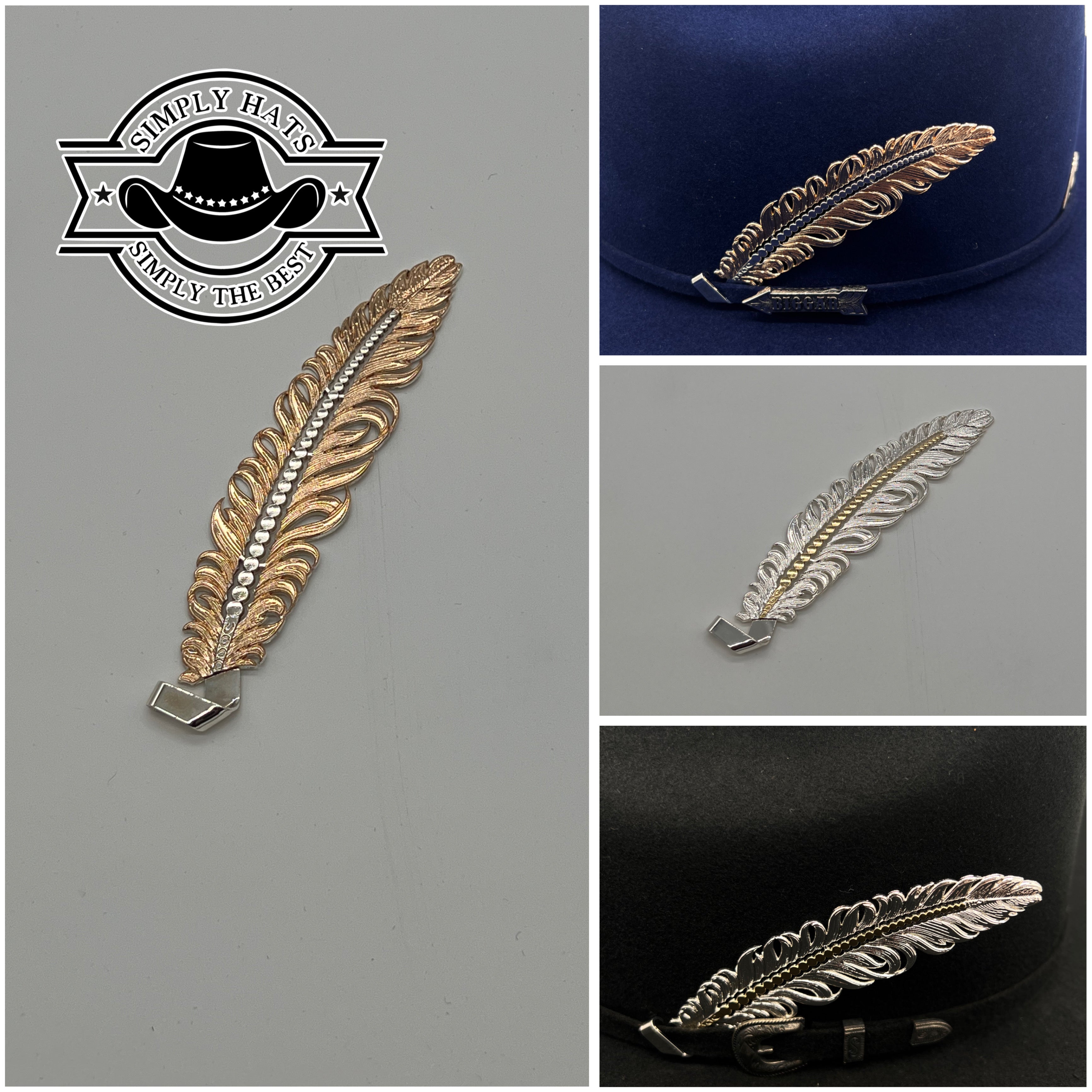 Stainless Steel Feather v.2 Batch 2 | Simply Hats