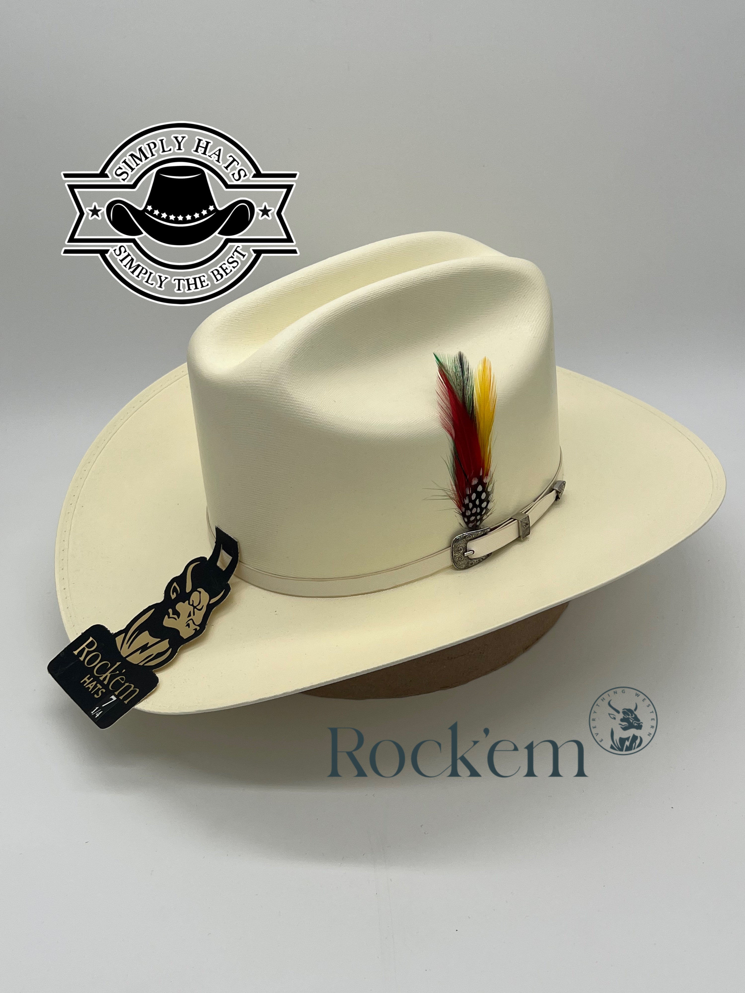 Rock'Em 10,000x "Rogelio Ranch" Straw Hat - Ivory | Simply Hats