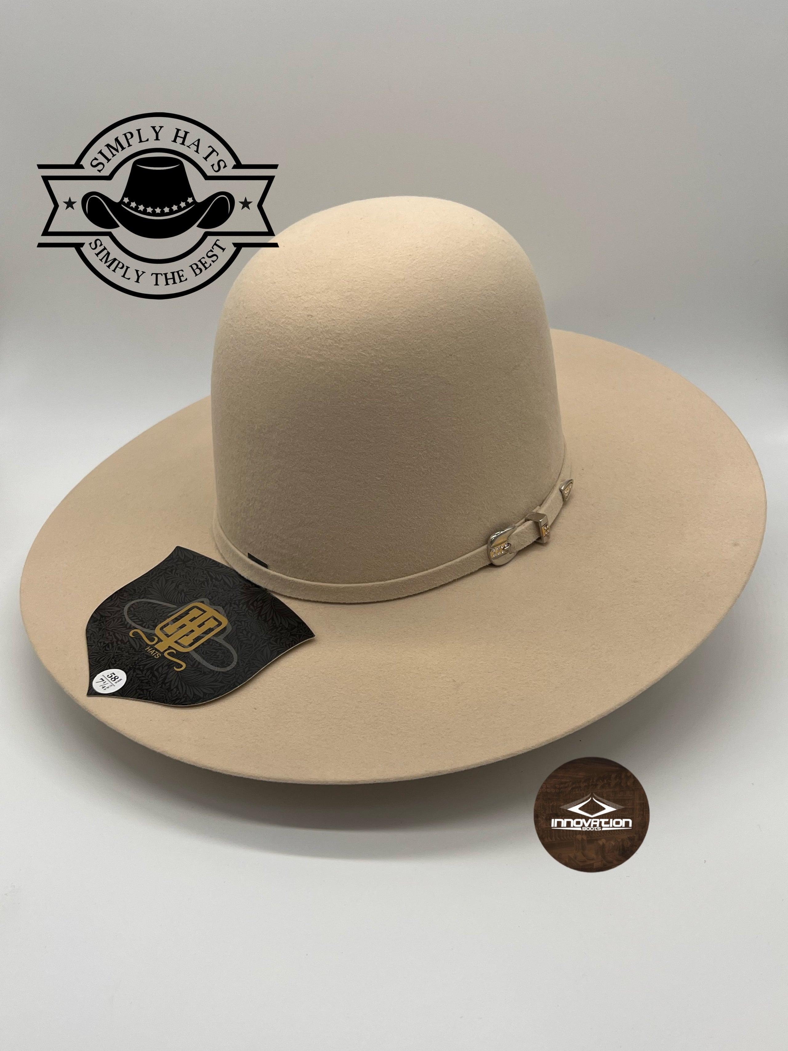 100x Premium Wool Blend Open Crown - Bone | Simply Hats