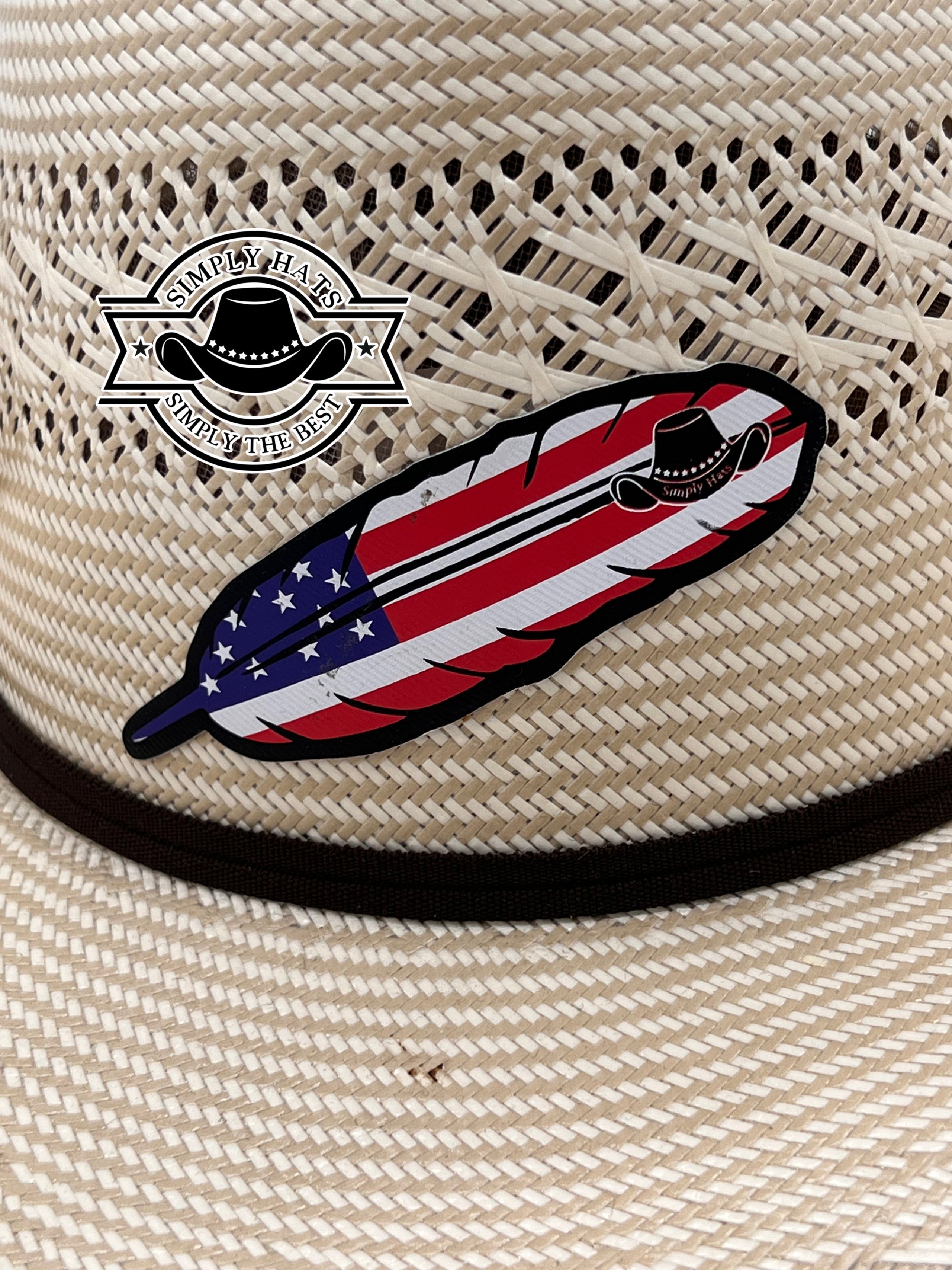 SH Patch/Sticker - American Feather 4" | Simply Hats